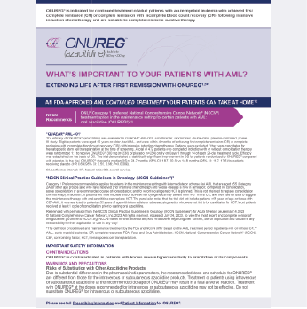 ONUREG® (azacitidine) Resources | For HCPs